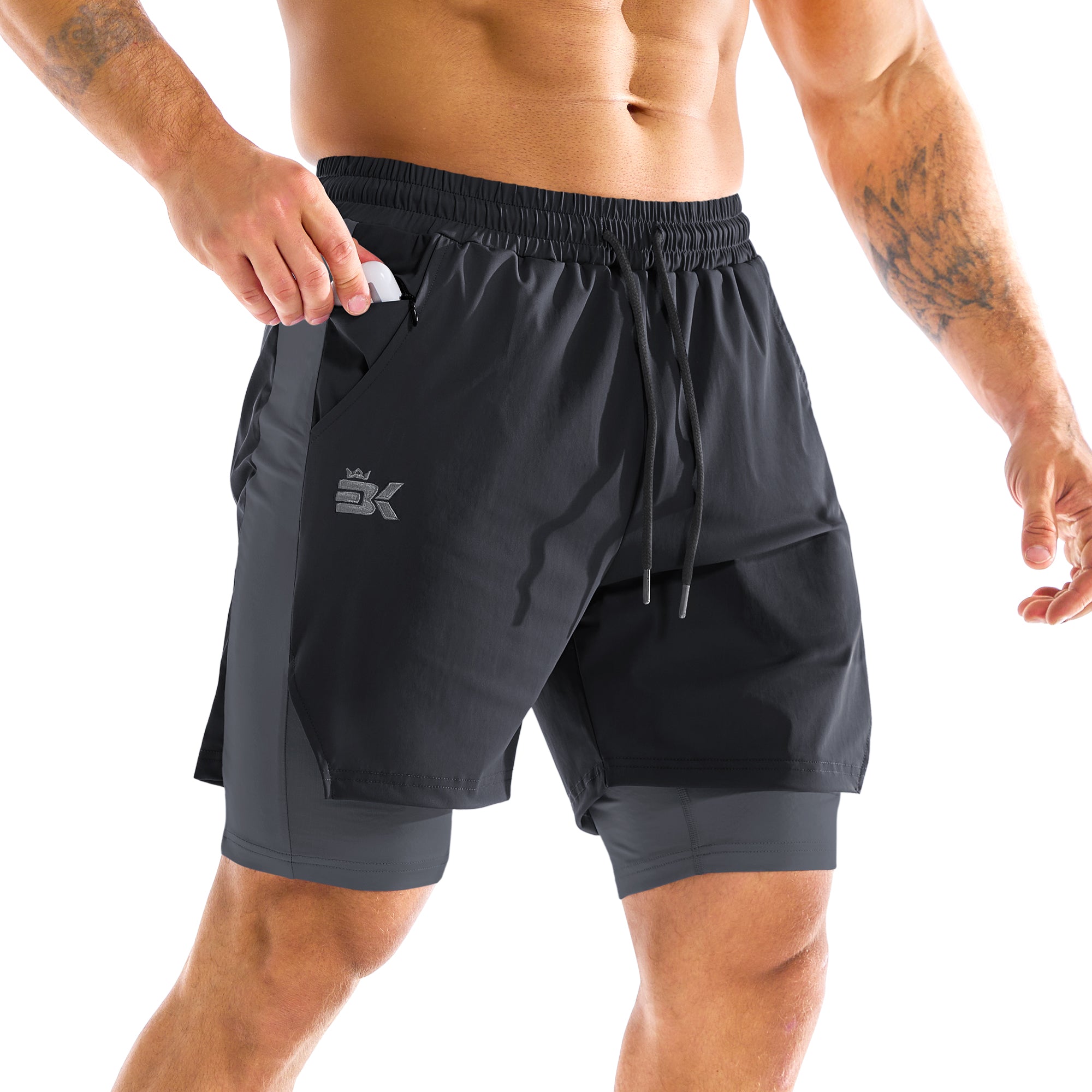2-in-1 Lined Training Shorts – BROKIG